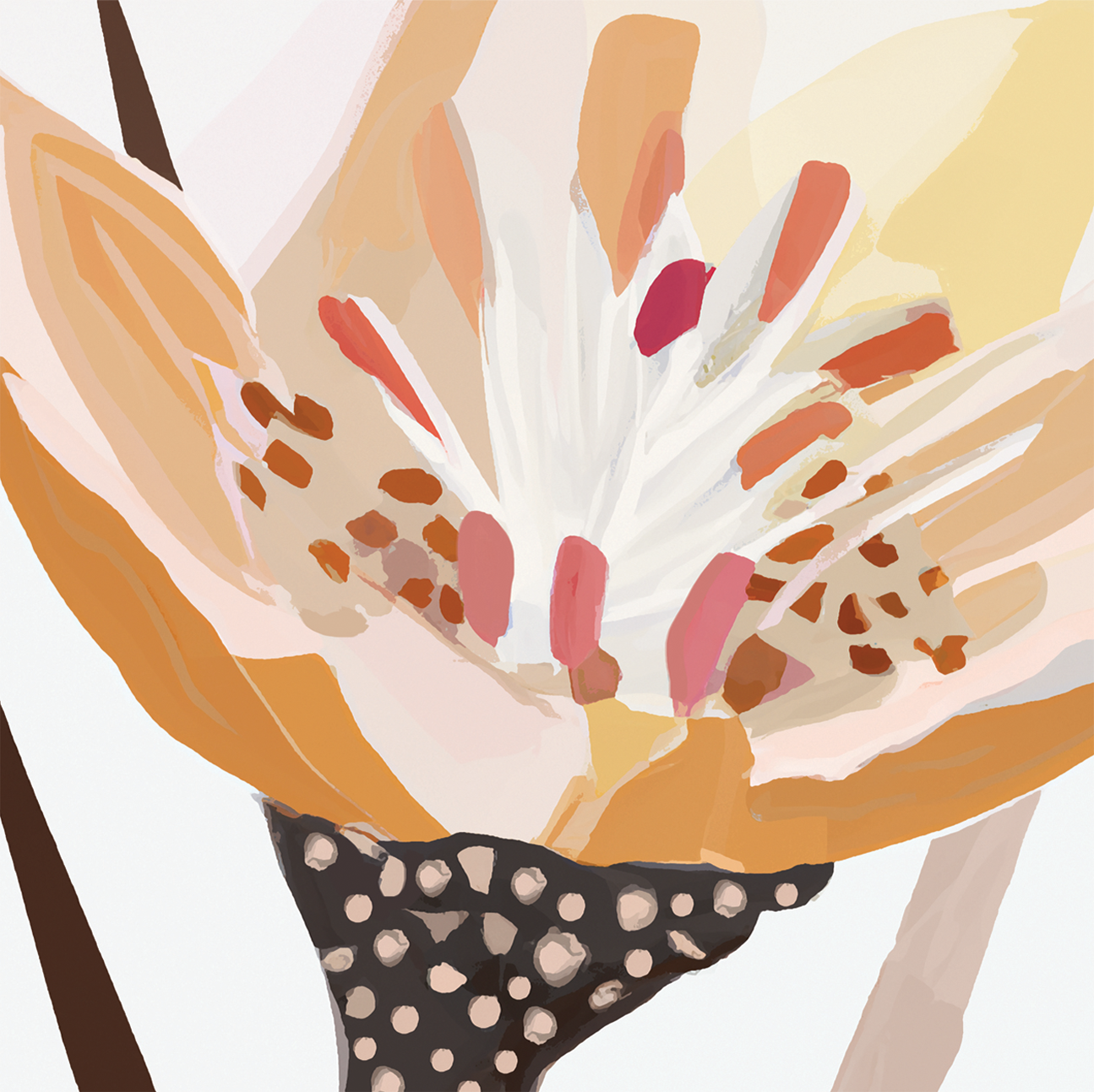 Saffron Bloom , By Stacey Williams |Wall Art Print Framed Canvas