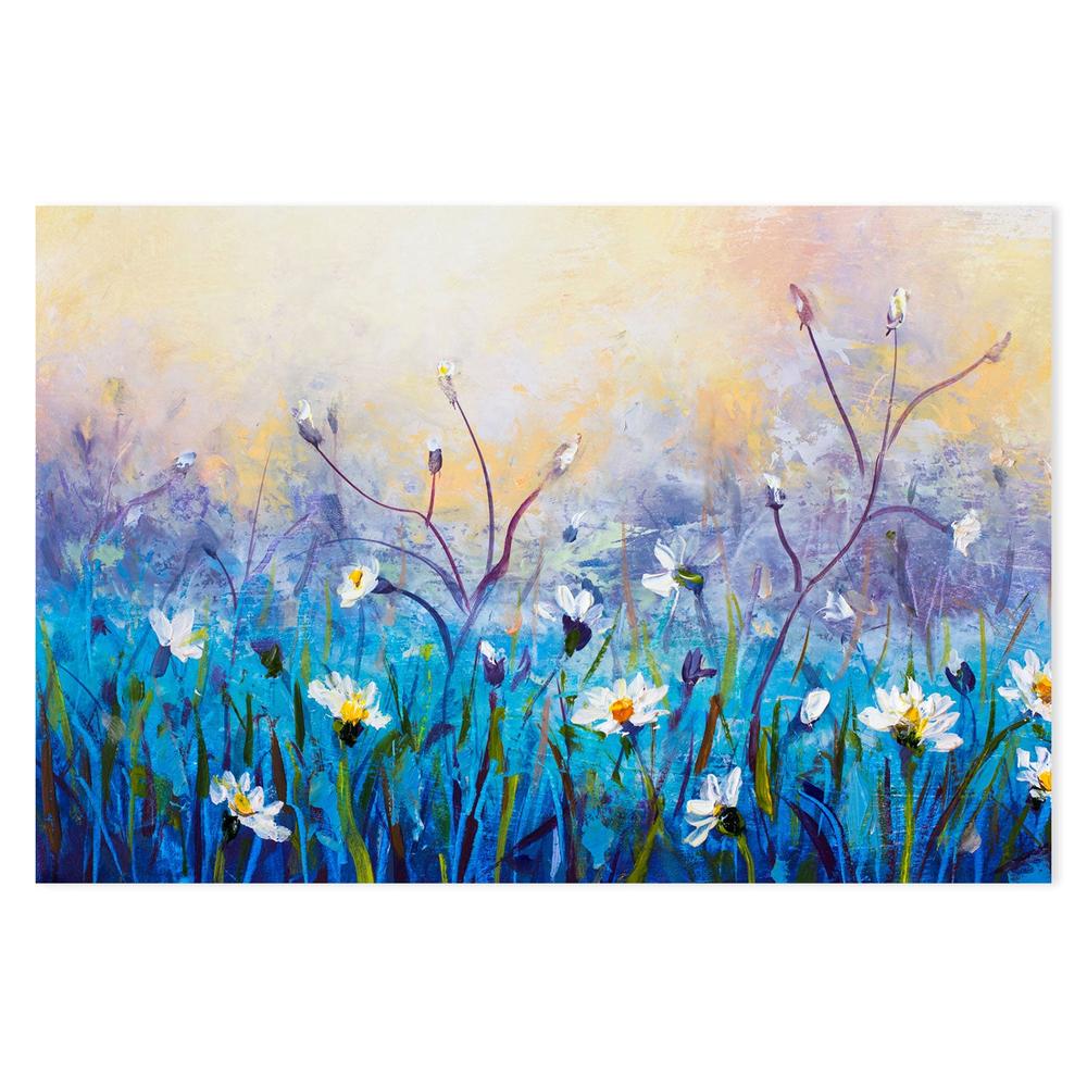 Canvas Painting, A Field of Daisies, Style A, Hand-Painted Canvas,
