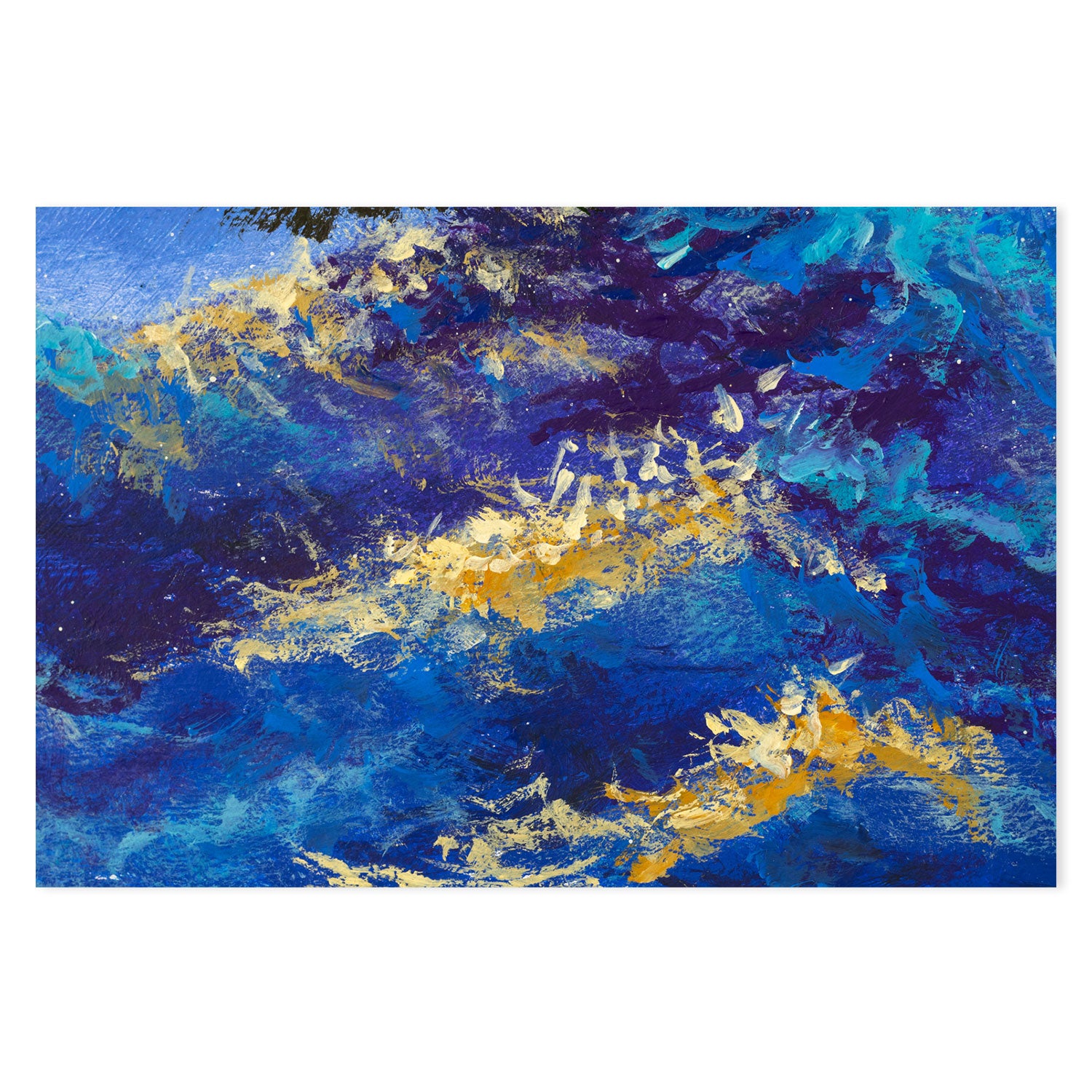 Canvas Painting, Starry Sight, Hand-Painted Canvas, Framed – Gioia Wall Art