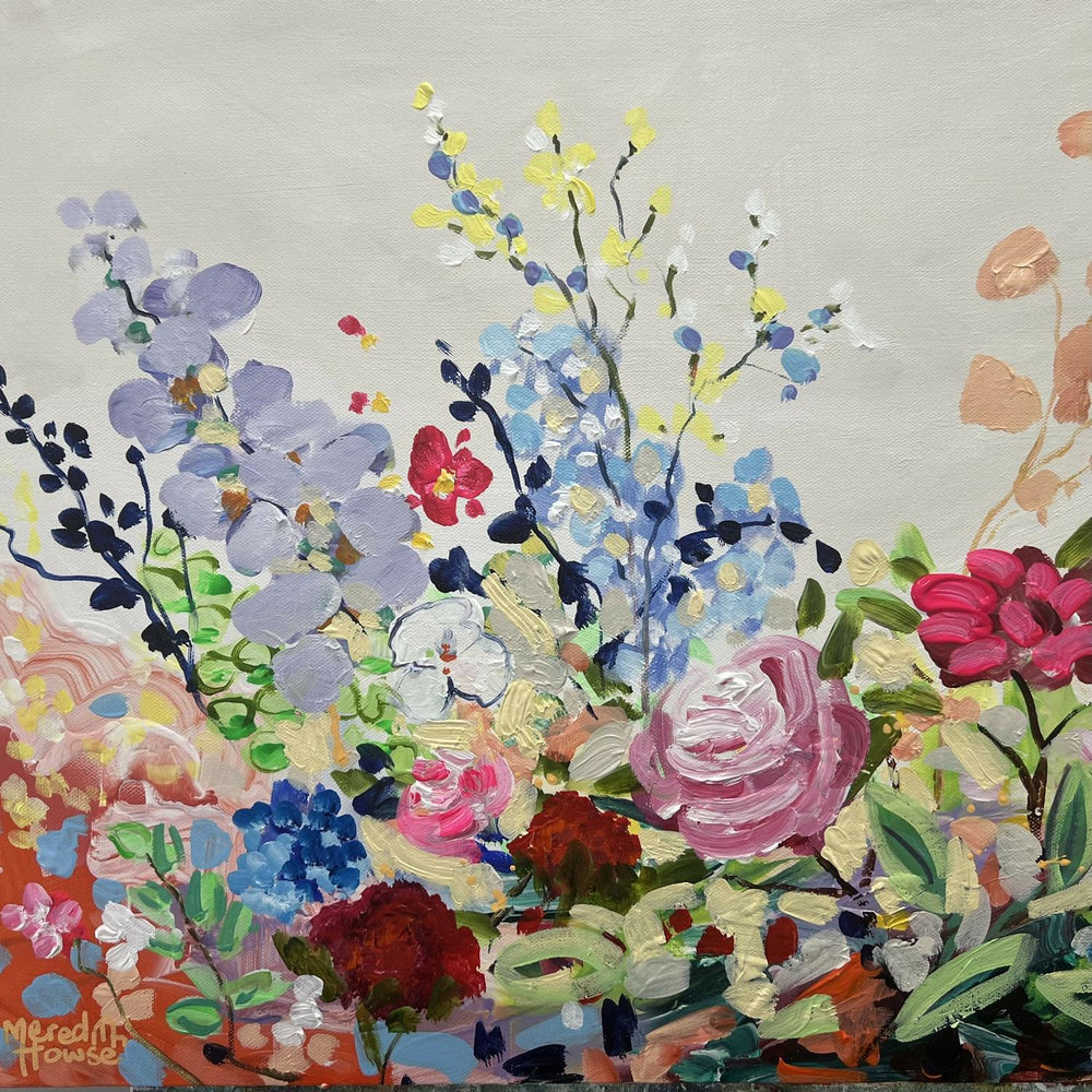 Rose a Day Vintage. Original hand-painted artwork by Meredith Howse.