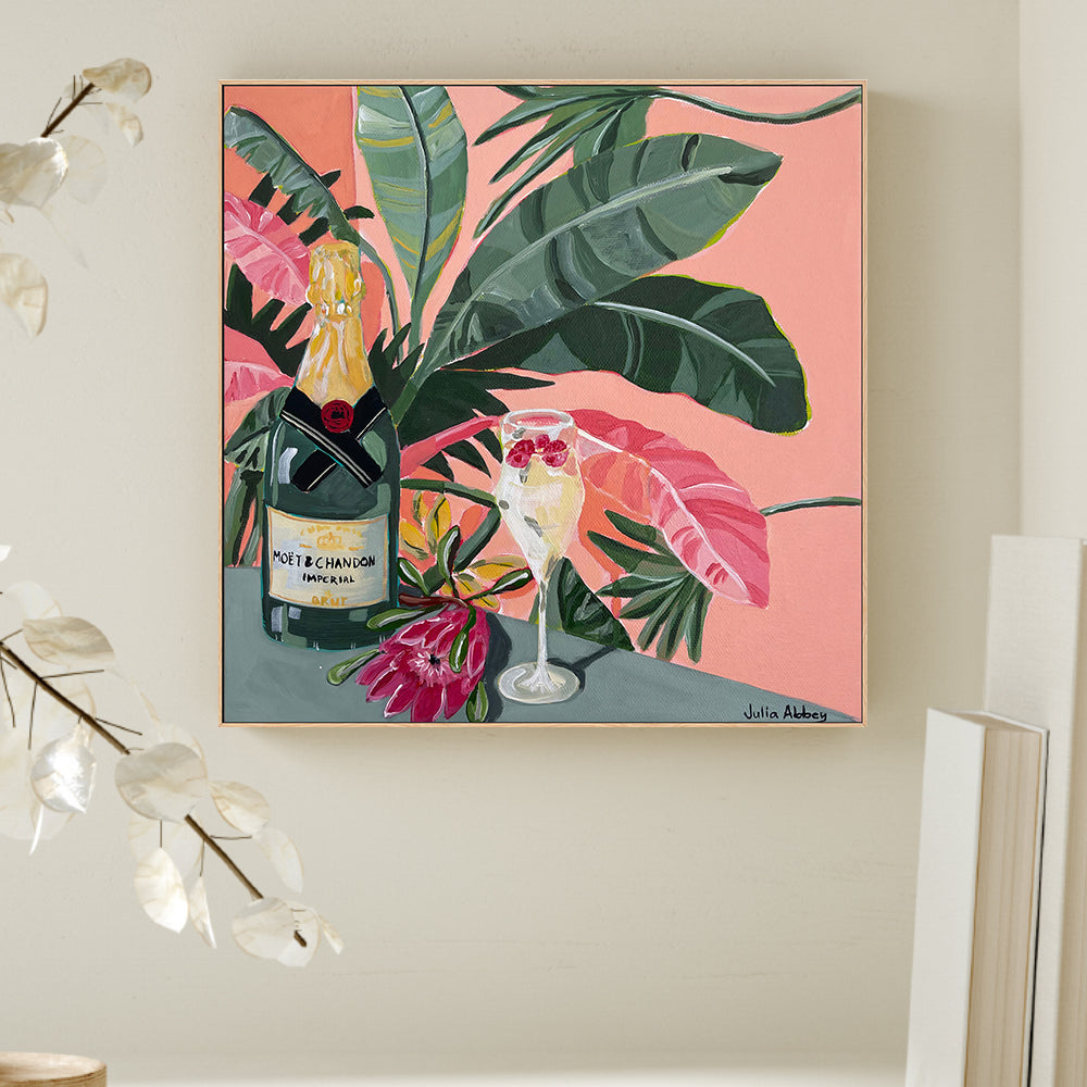 Moet For One , By Julia Abbey |Wall Art Print Framed Canvas Poster ...