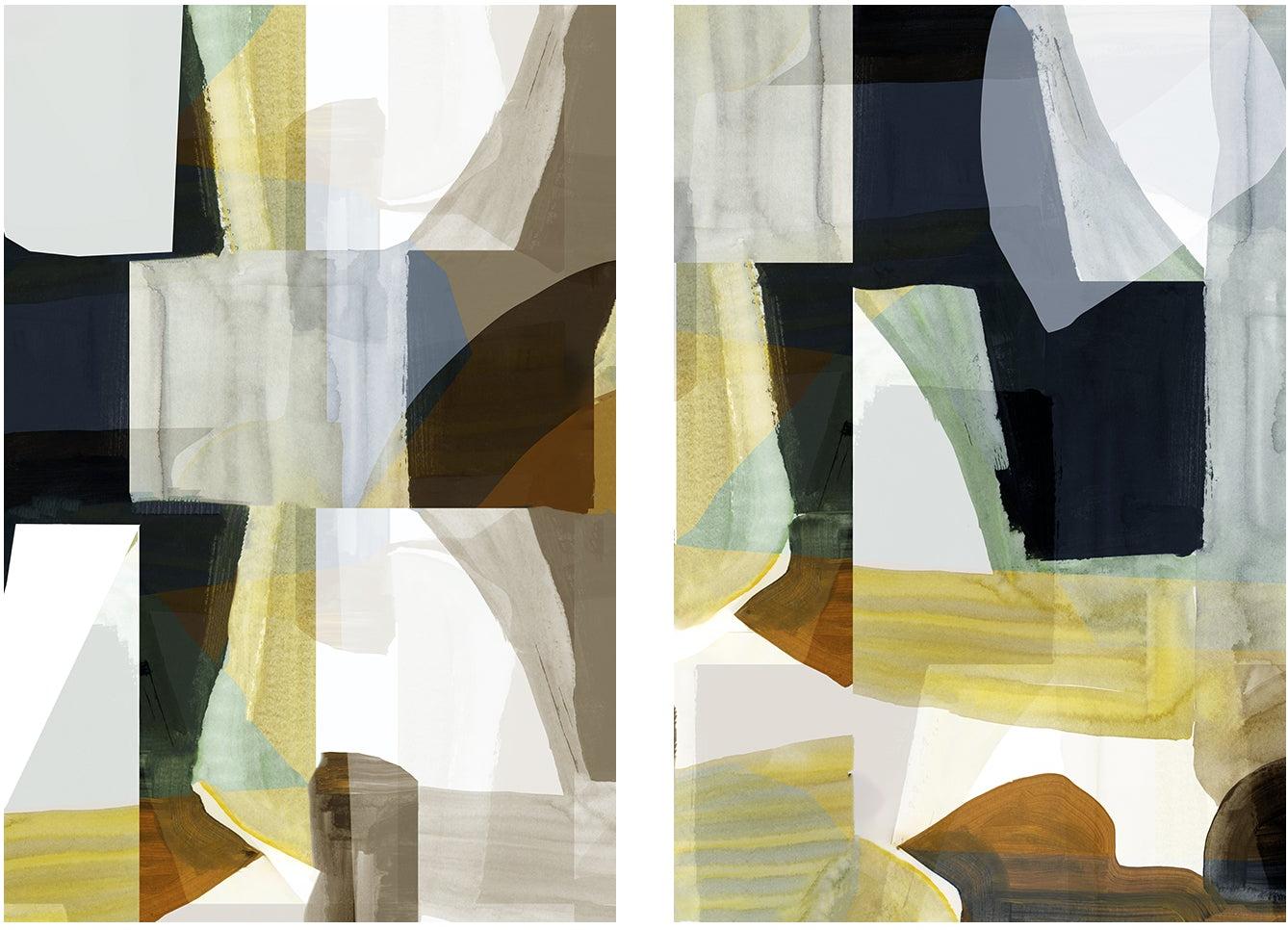 Fragmented Harmony , Style A & B , Set Of 2 , By Cartissi,Wall Art