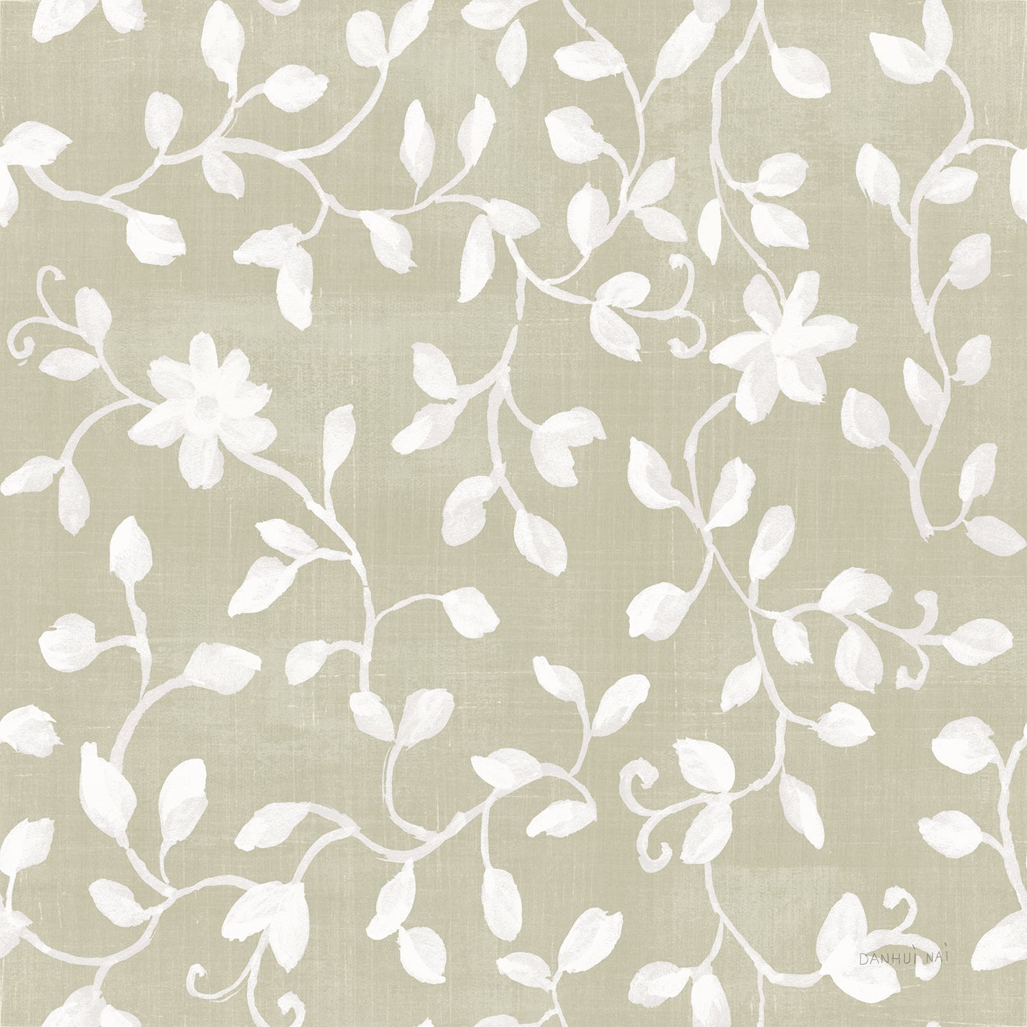 Cottage Garden Pattern I, Wallpaper Eco-friendly Peel & Stick