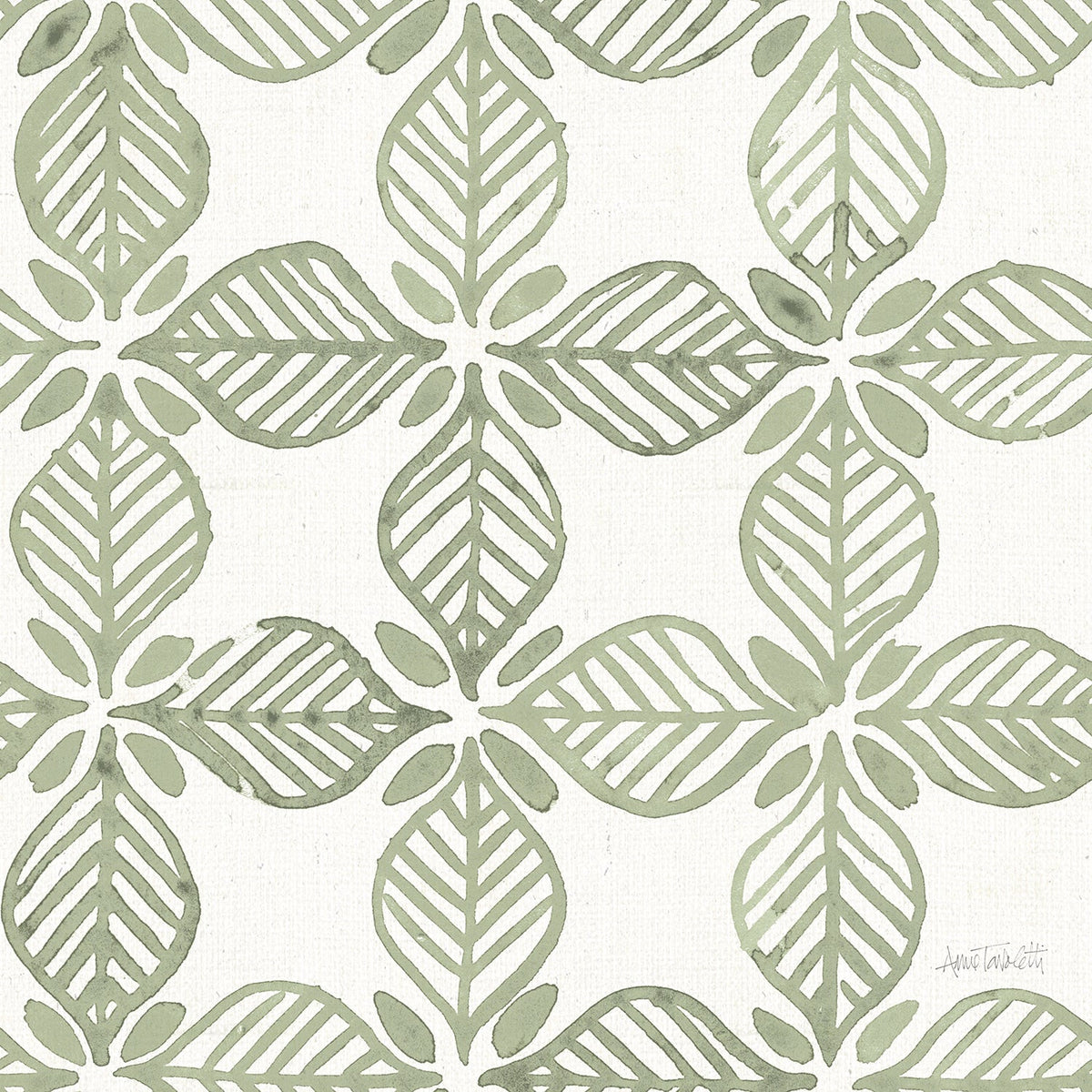 Fresh Farmhouse Pattern Green, Wallpaper Eco-friendly Peel & Stick