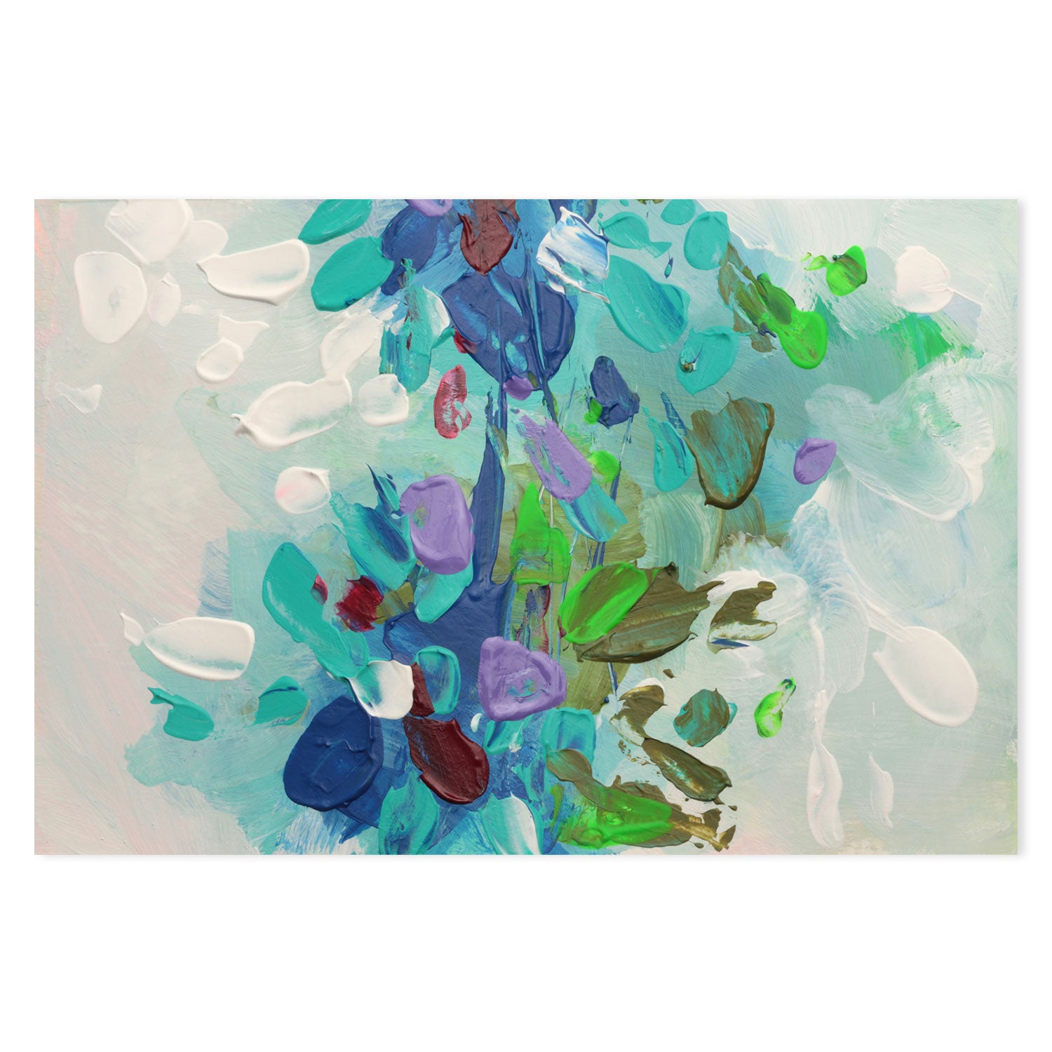 Canvas Painting, Paint Mess , Hand-Painted Canvas, Framed Hand-painted