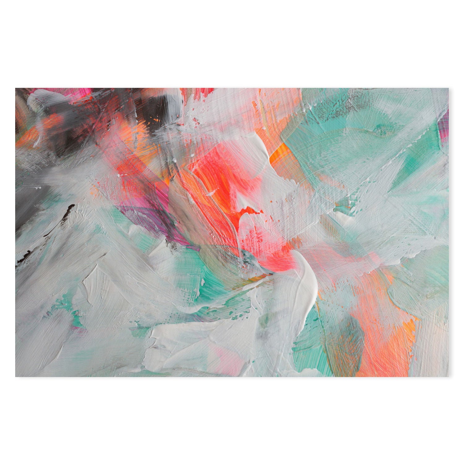 Canvas Painting, Fluro Colours, Style C , Hand-Painted Canvas, Framed