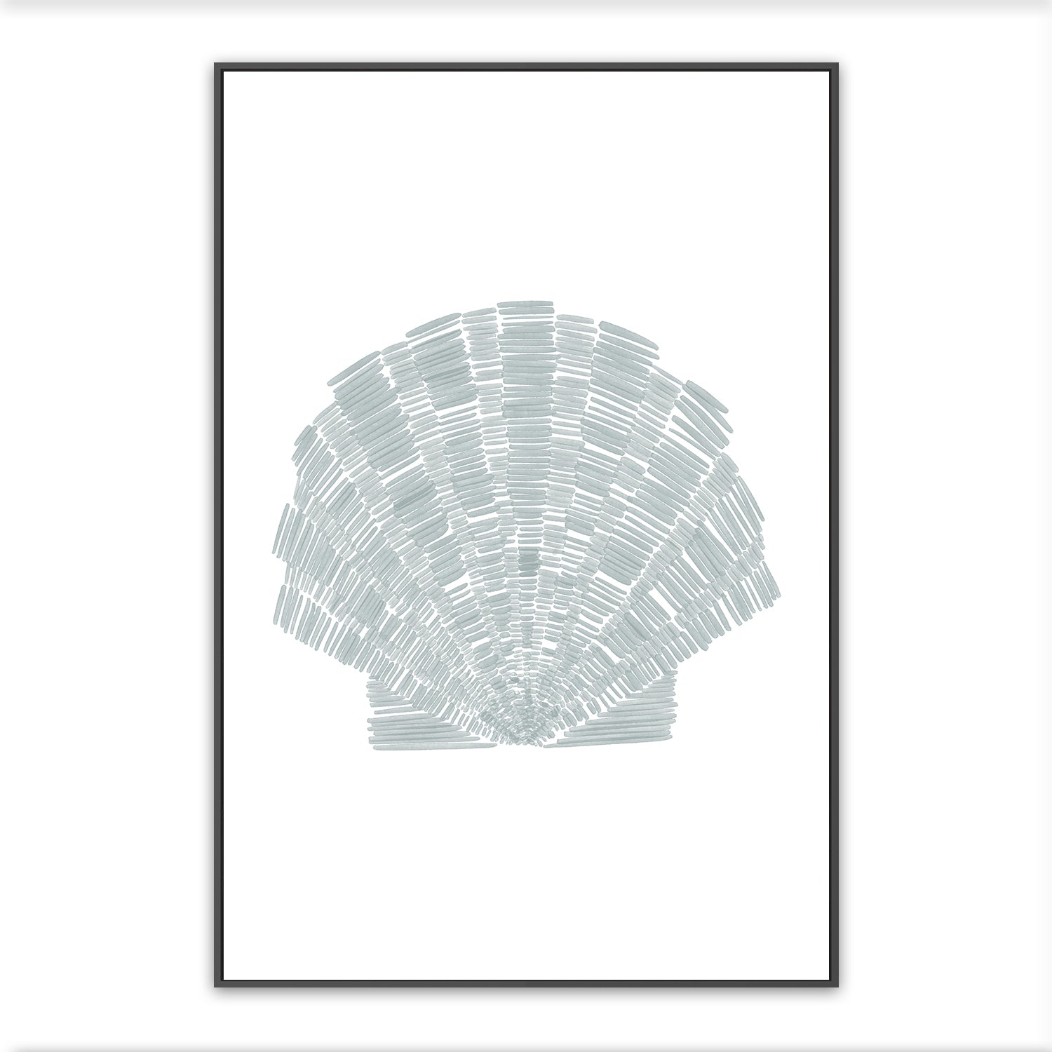 Deconstructed Scallop Shell , By Emily Wood,Wall Art Canvas Print,