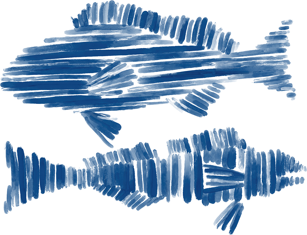 Ocean Fish Duo , By Jetty Home |Wall Art Print Framed