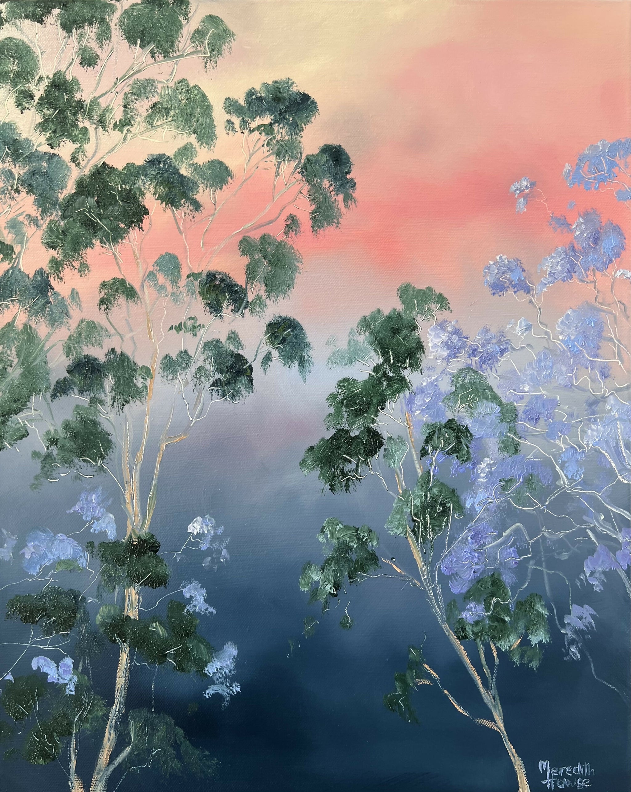 Illumination Summer Storm, Original Hand-Painted Canvas By Meredith Ho