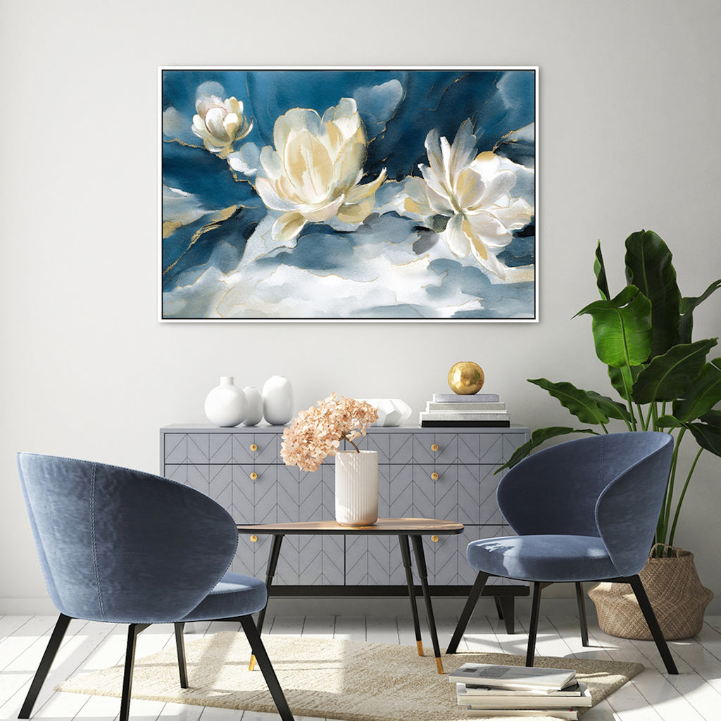 Canvas Painting, Cloud Of Roses, Framed Hand-painted Canvas – Gioia ...
