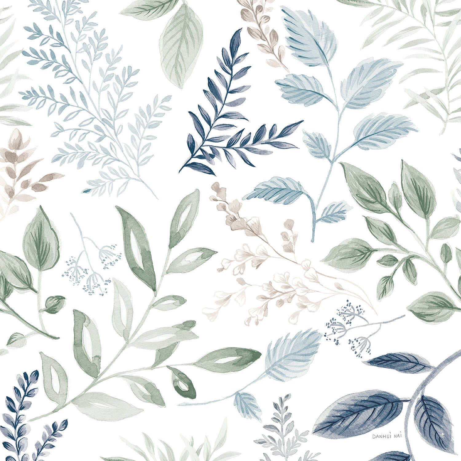 Sketchbook Garden Pattern Style B, Wallpaper Eco-friendly Peel & Stick