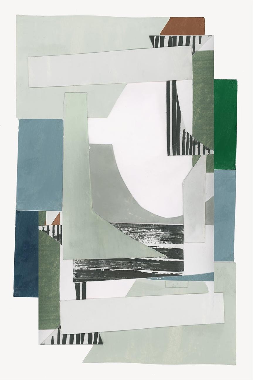 A Blue Green Abstract Jugs ,Style B, By Cartissi , By cartissi |Wall