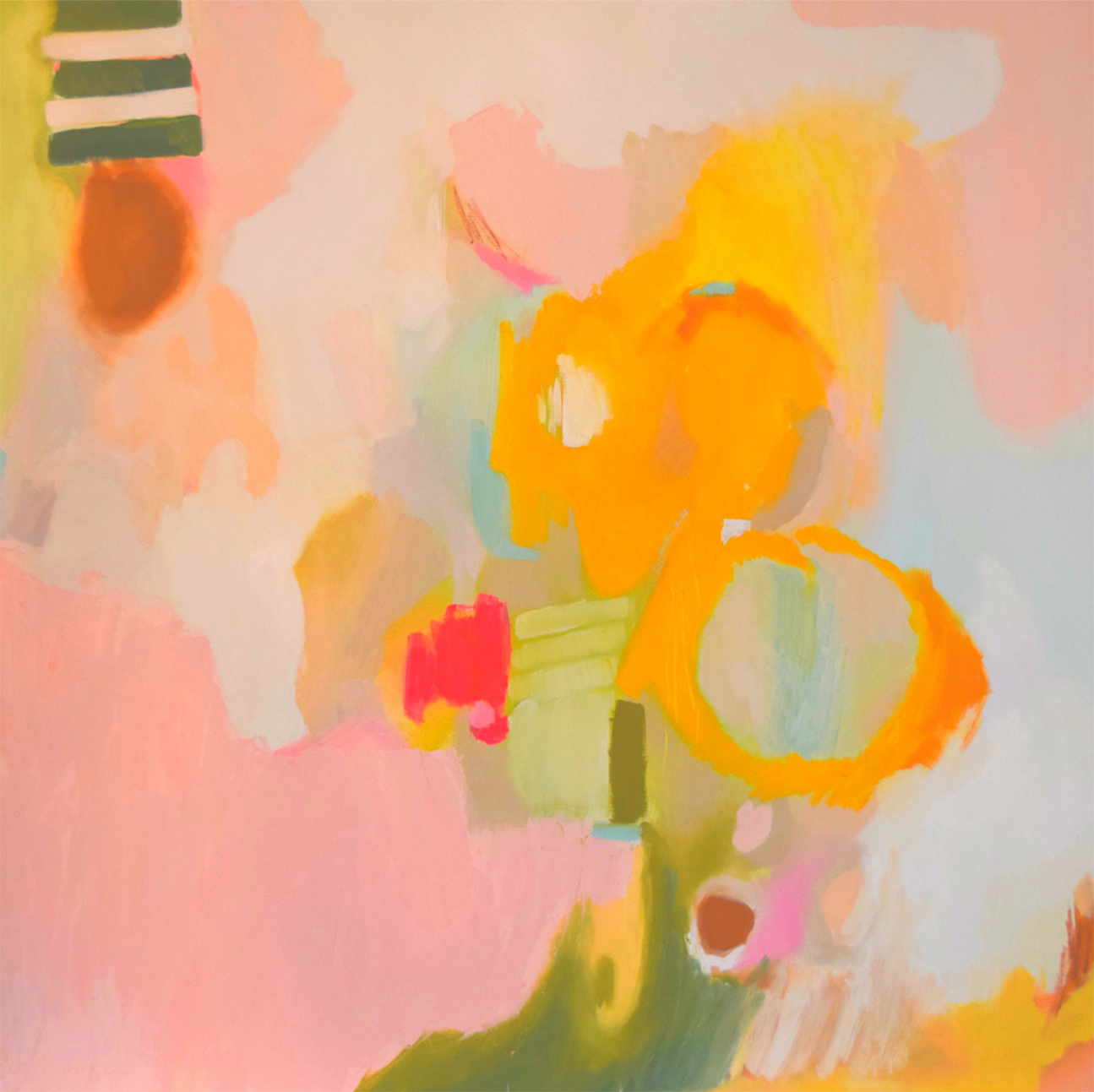 Abby S Abstract , By Jenny Westenhofer Art,Wall Art Canvas Print,