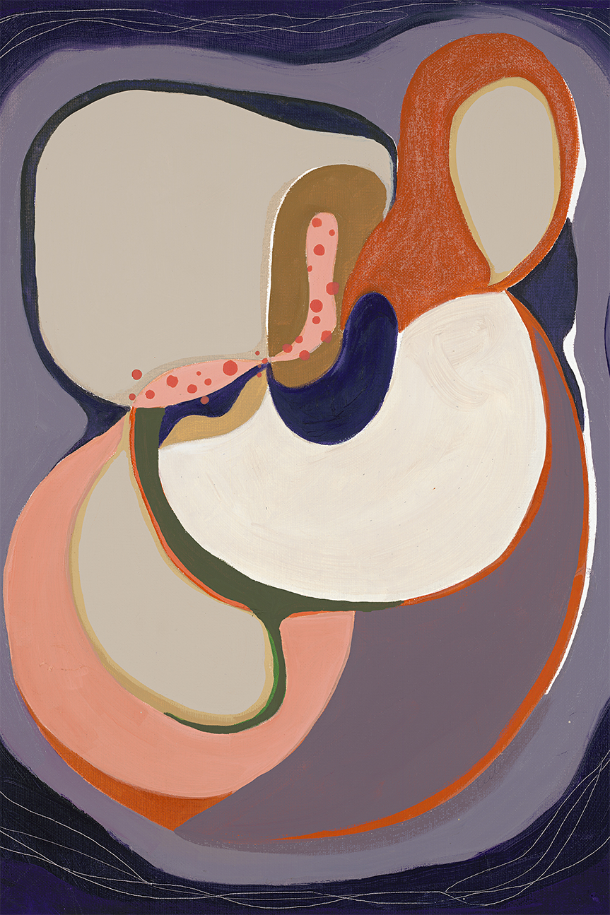 Abstract Bloom Purple , By Lynda Skye |Wall Art Print Framed Canvas