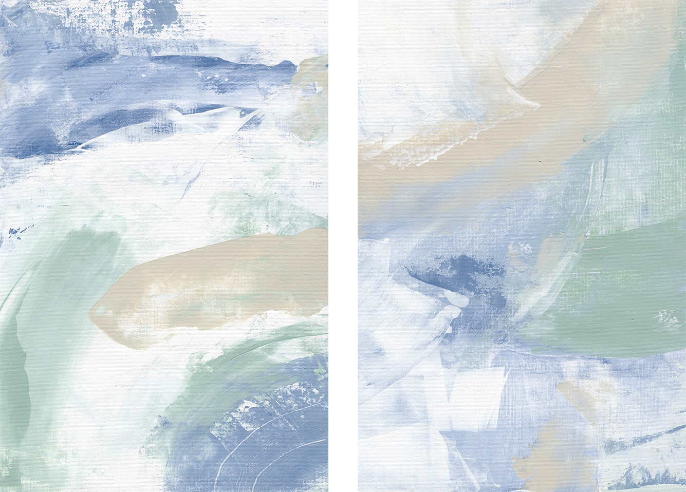 Abstract Mist, Style A & B, Set Of 2 , By Nikita Jariwala,Wall Art