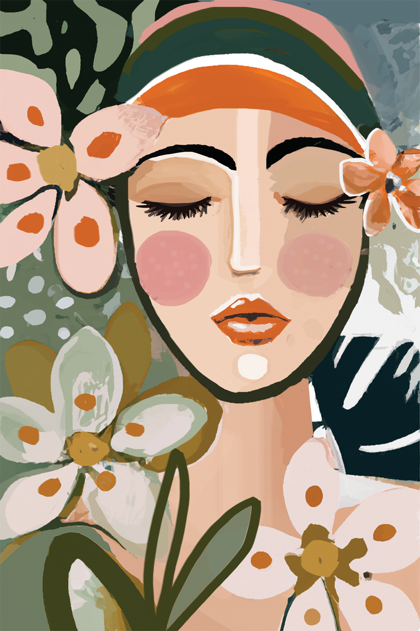 Audrey Jungle , By Stacey Williams |Wall Art Print Framed Canvas ...