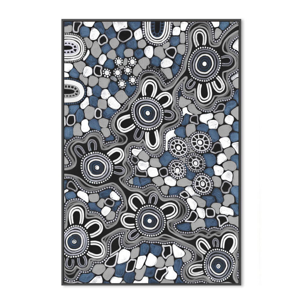Birak Nights, Blue Tones , By Kristy Rodney,Wall Art Canvas Print,