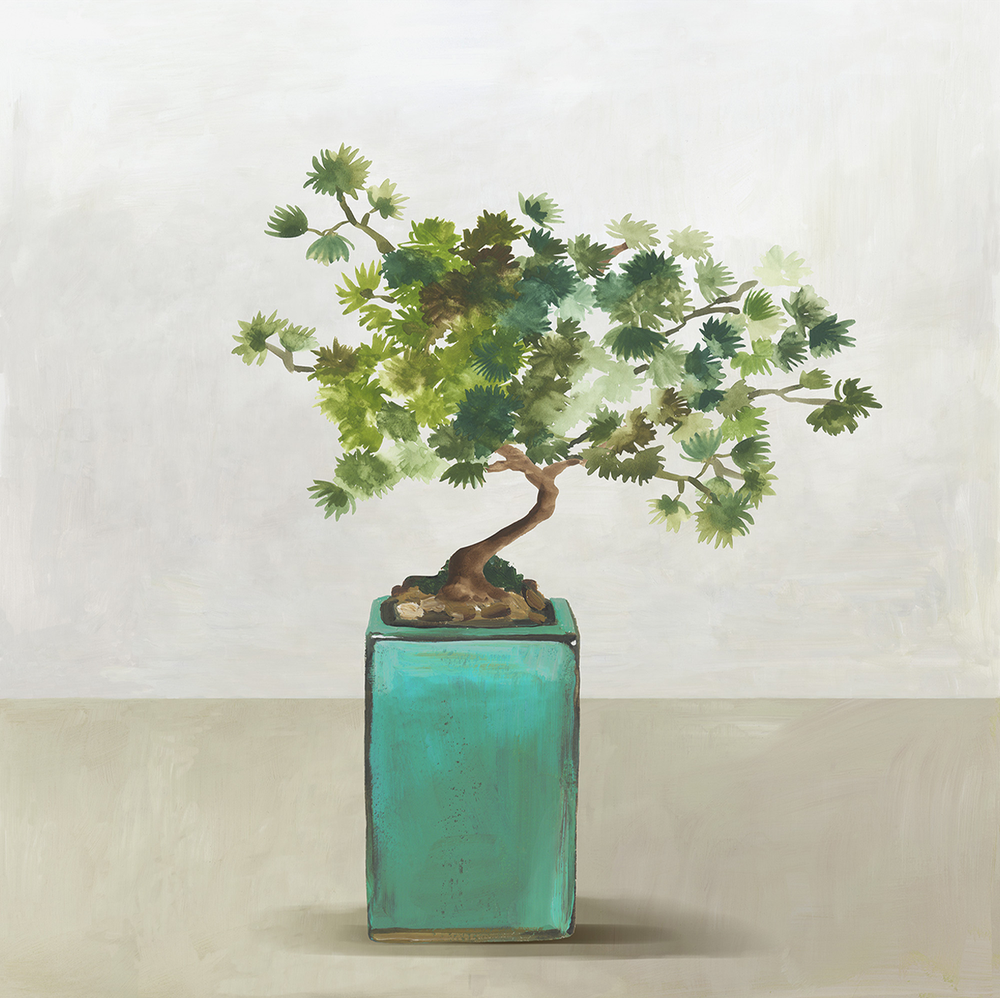 Bonsai Tree, Style B , By Asia Jensen,Wall Art Canvas Print,