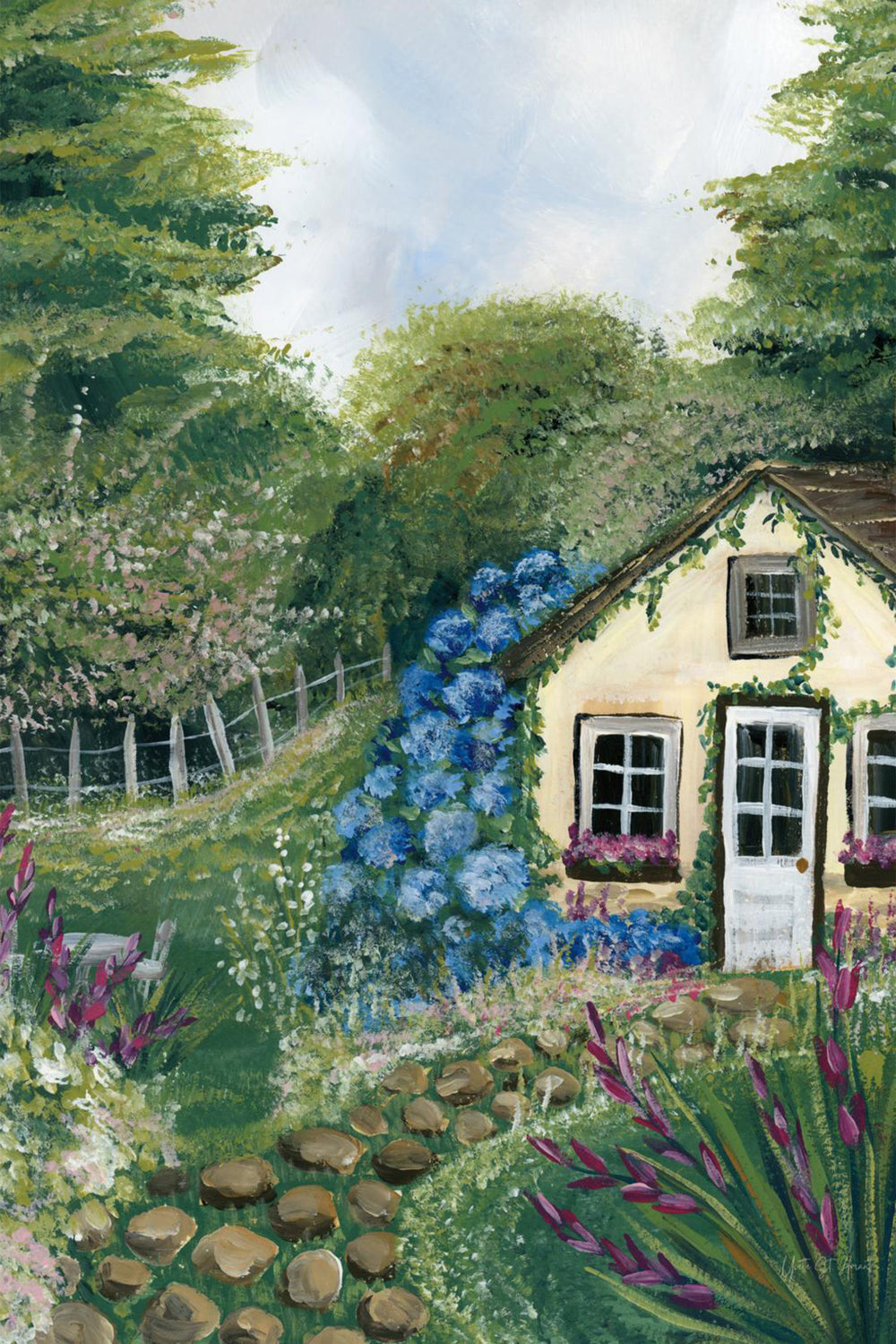 Country Cottage, Style D|Canvas Wall Art Print,Poster Print