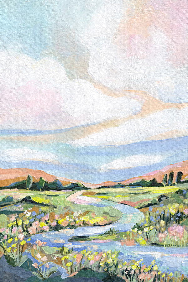 Countryside Meander|Canvas Wall Art Print,Poster Print