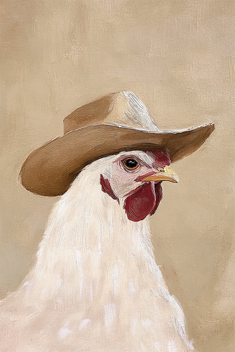 Cowboy Hen|Canvas Wall Art Print,Poster Print