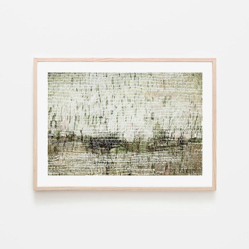 Dancing Rain Green , By Dear Musketeer Studio,Wall Art Canvas Print,