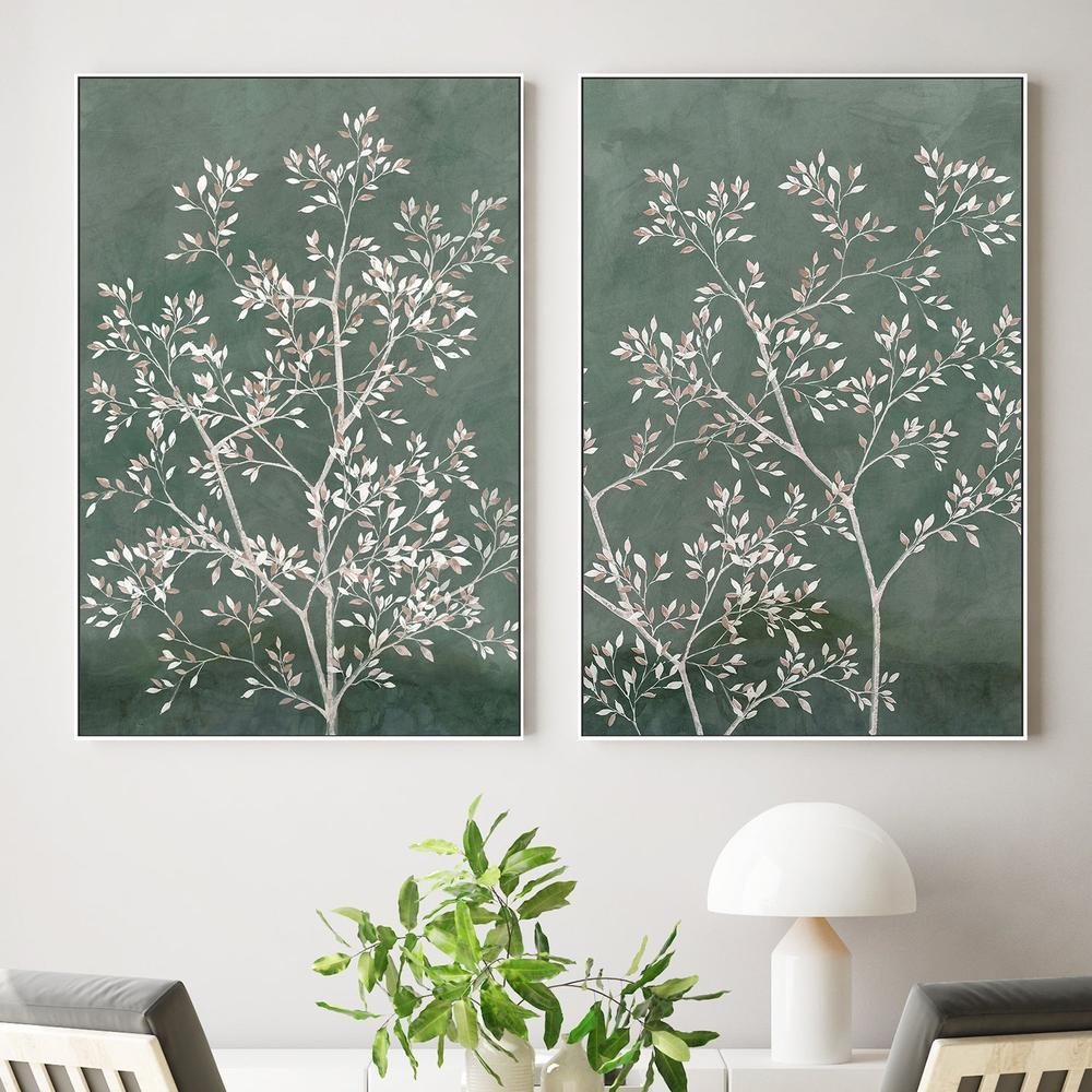 Delicate Tree, Style A & B, Set Of 2 , By Aria K,Wall Art Canvas
