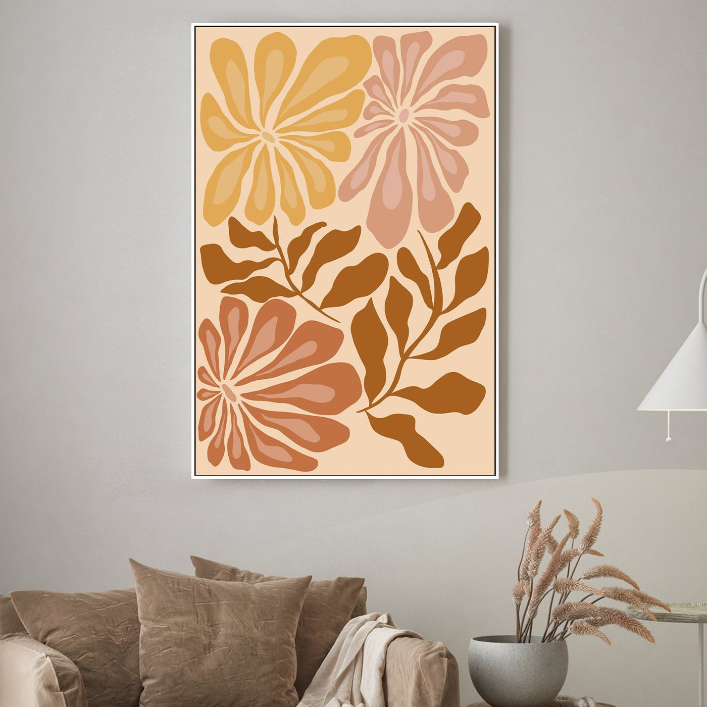 Earthy Elegance , By Miho Art Studio,Wall Art Canvas Print,