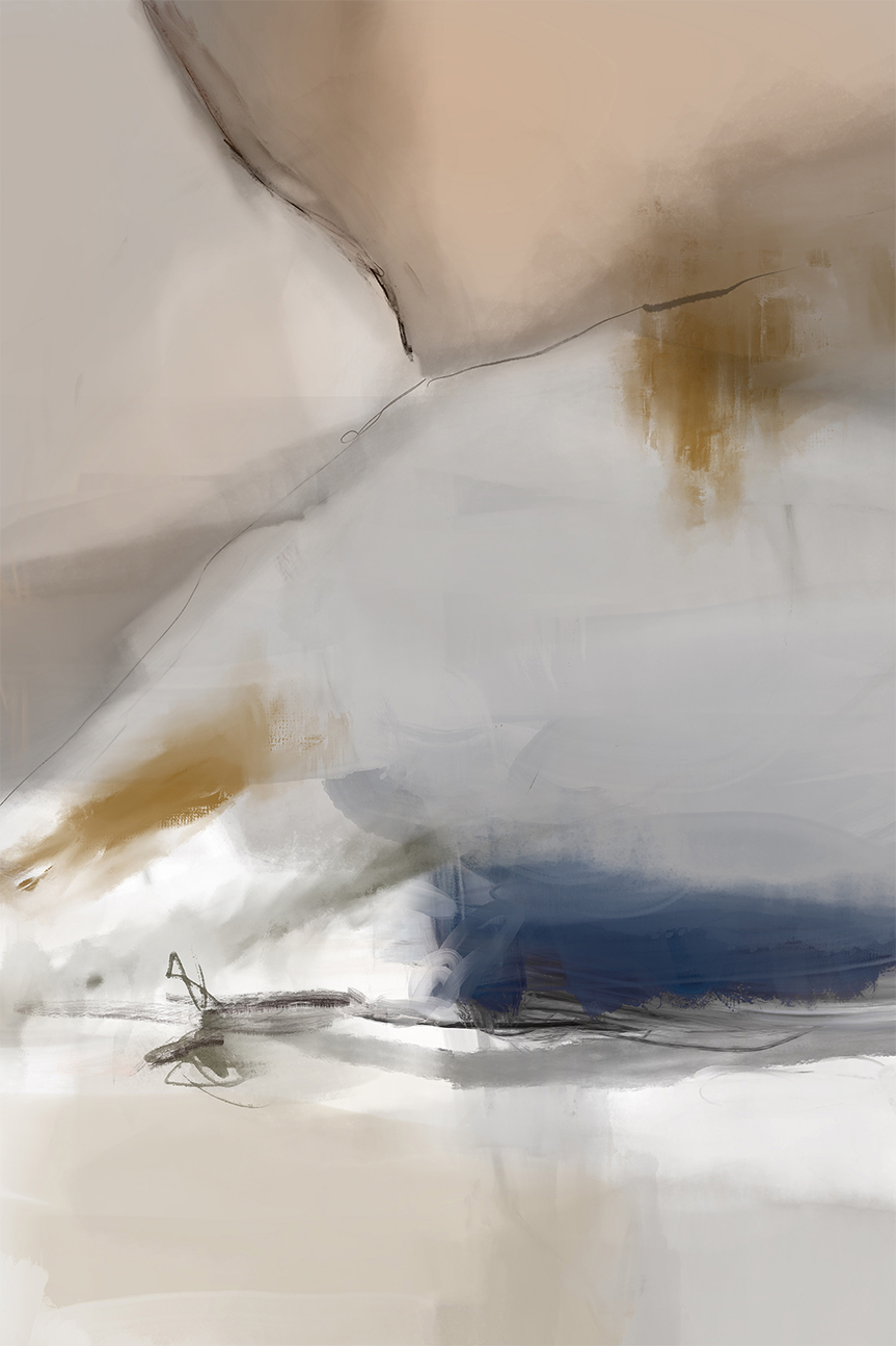 End Of Beginning Abstract, Style B , By Karine Tonial Grimm,Wall Art