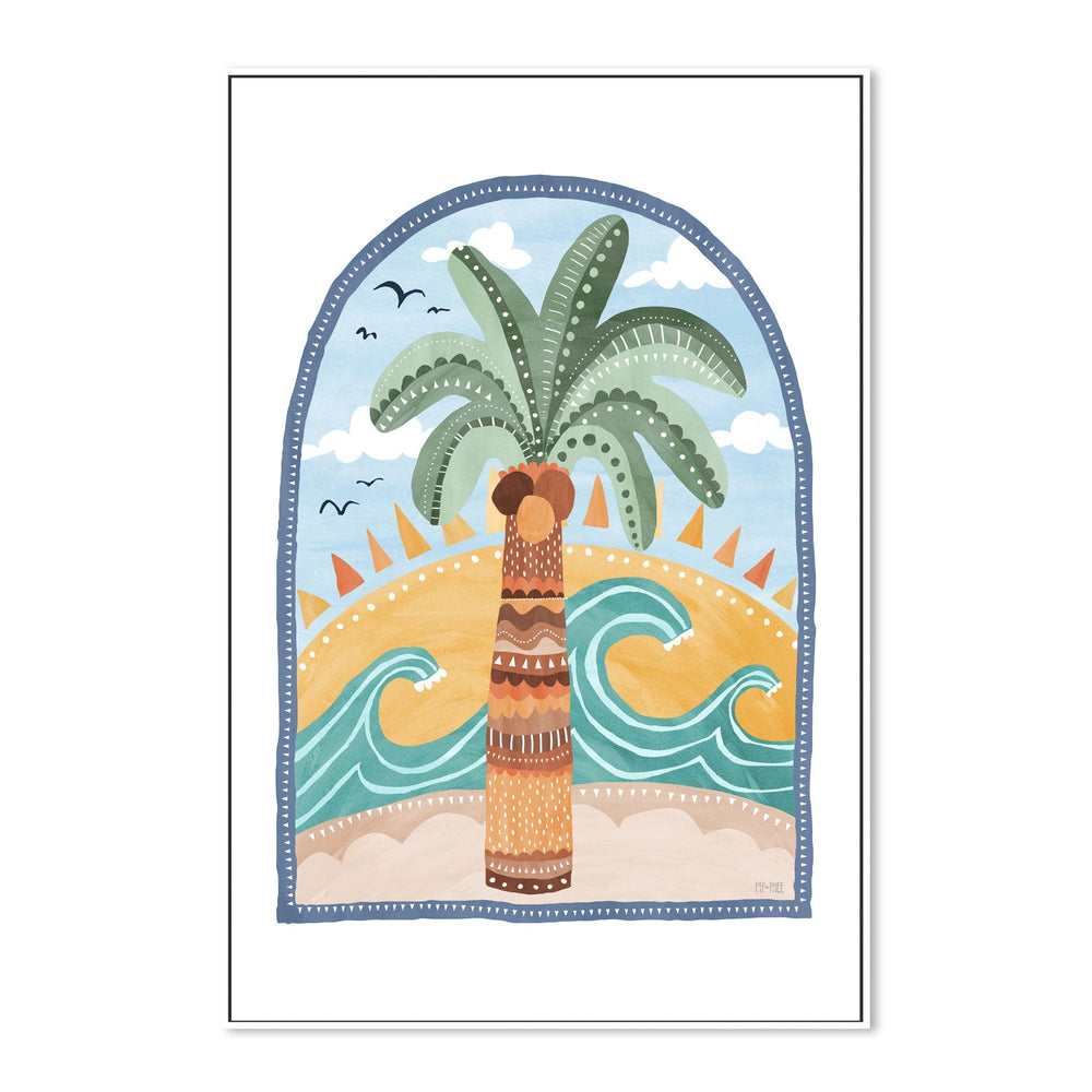 Going Coconuts Palm Tree , By Pip and Phee,Wall Art Canvas Print,