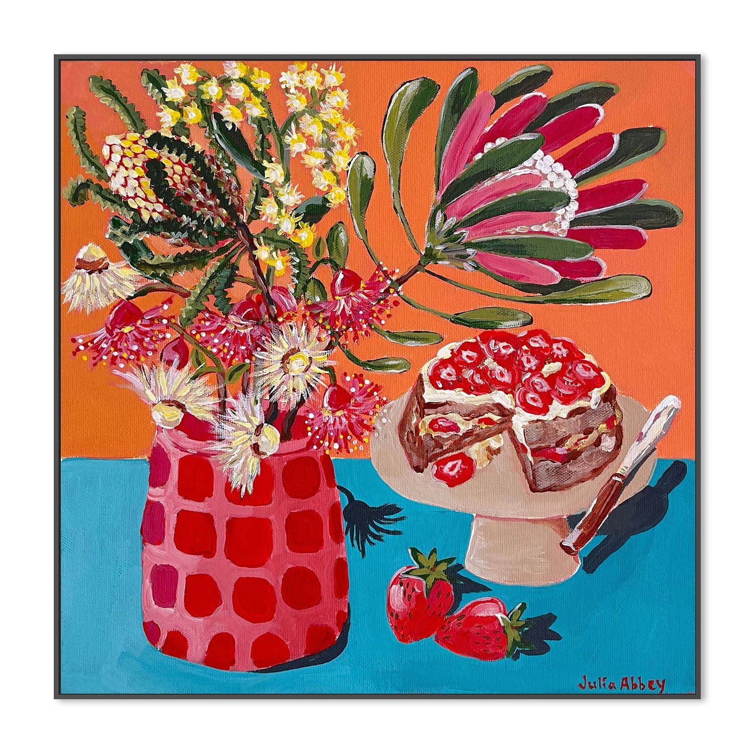Hazelnut And Strawberry Meringue , By Julia Abbey,Wall Art Canvas