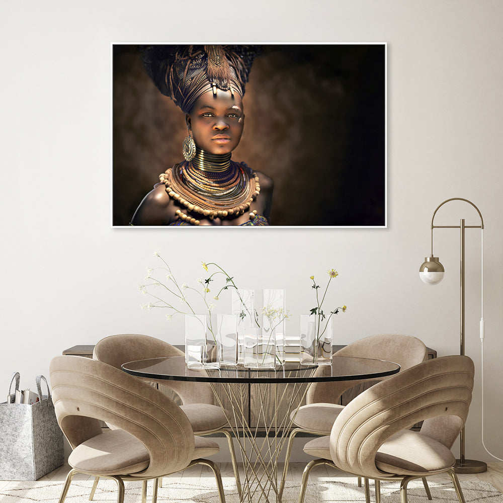 Himba Queen |Wall Art Print Framed Canvas Poster – Gioia Wall Art