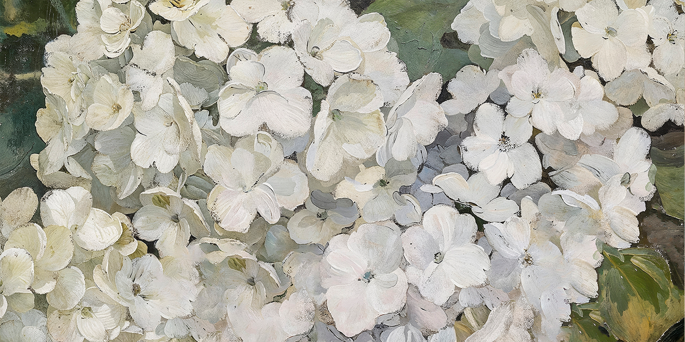 Hydrangeas , By Lady Hana,Wall Art Canvas Print, Poster,Range of Sizes