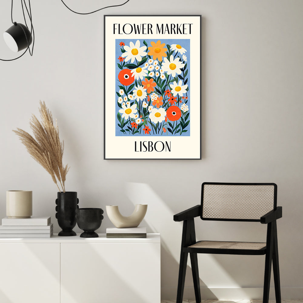 Lisbon Flower Market , By Lia Nell |Wall Art Print Framed Canvas ...