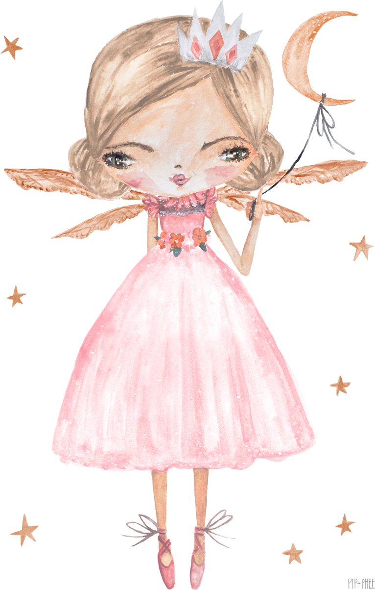 Lunar Princess Balloon , By Pip and Phee |Wall Art Print Framed Canvas