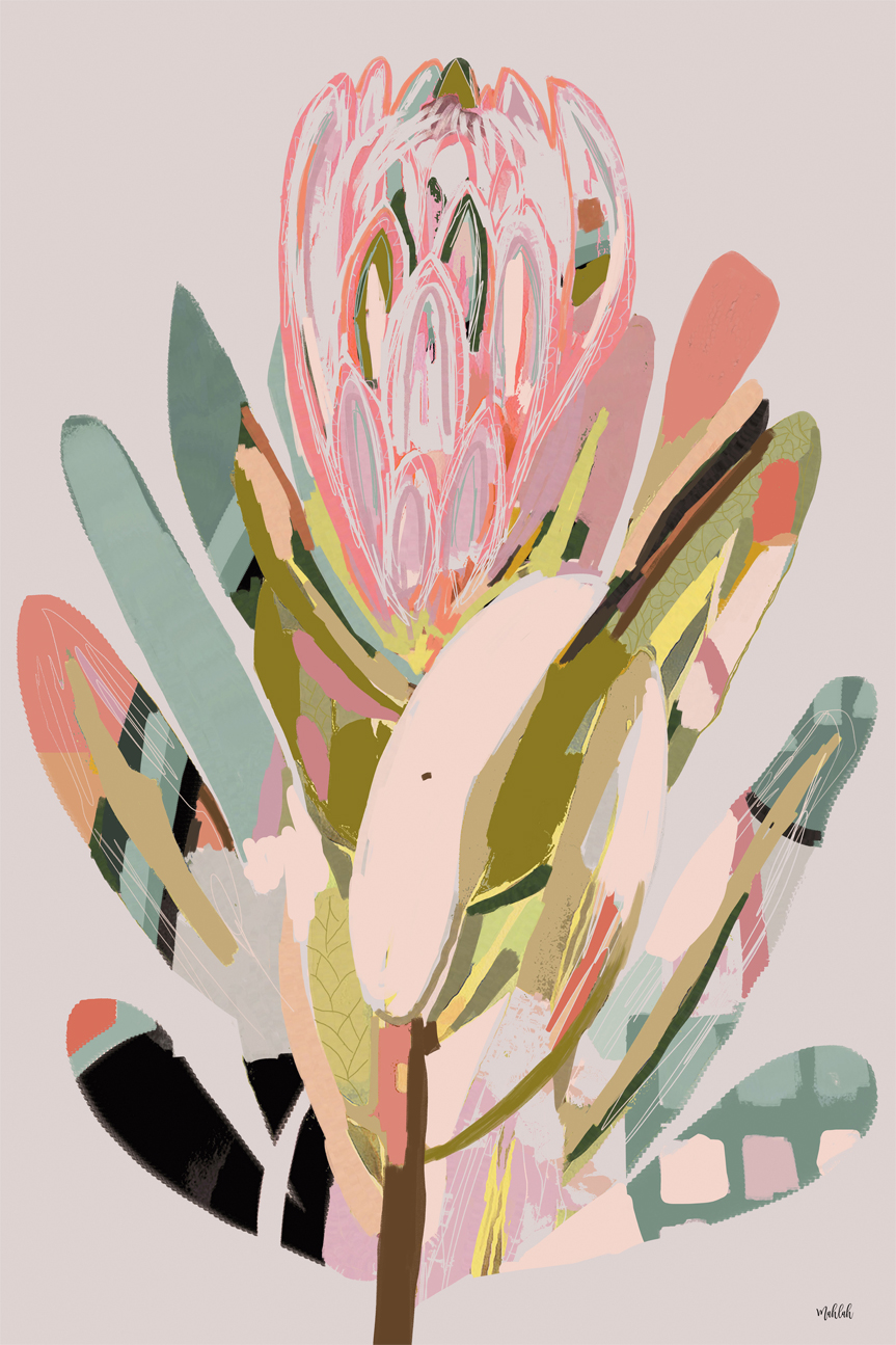 Modern Protea , By Inkheart Designs |Wall Art Print Framed Canvas
