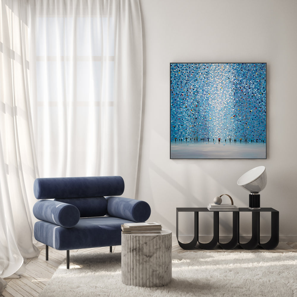 Moonlight Rain |Wall Art Print Framed Canvas Poster – Gioia Wall Art