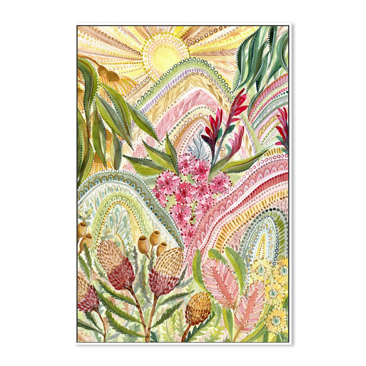 Native Rainbow, Style A , By Jessie Mitchelson,Wall Art Canvas Print,