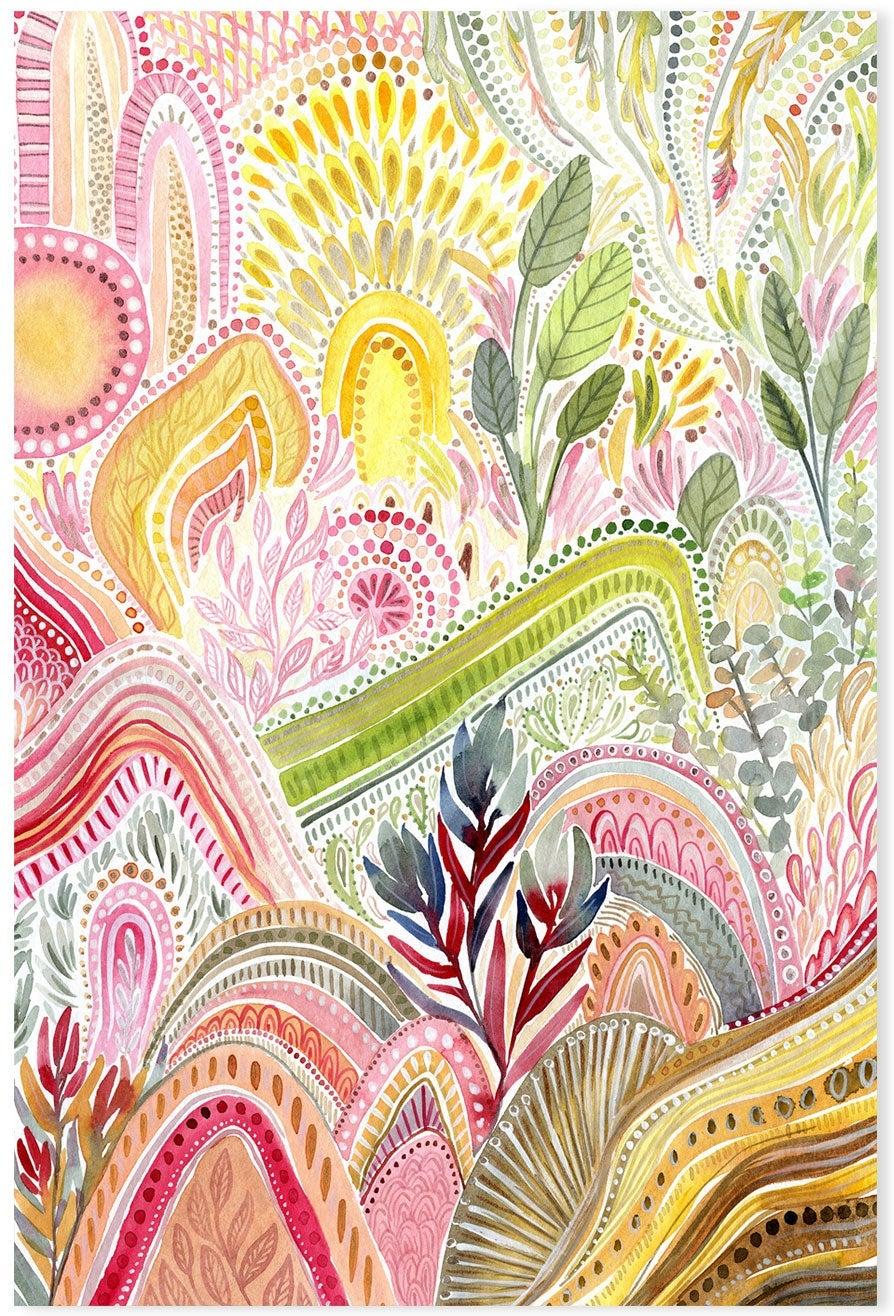Native Rainbow, Style B , By Jessie Mitchelson,Wall Art Canvas Print,