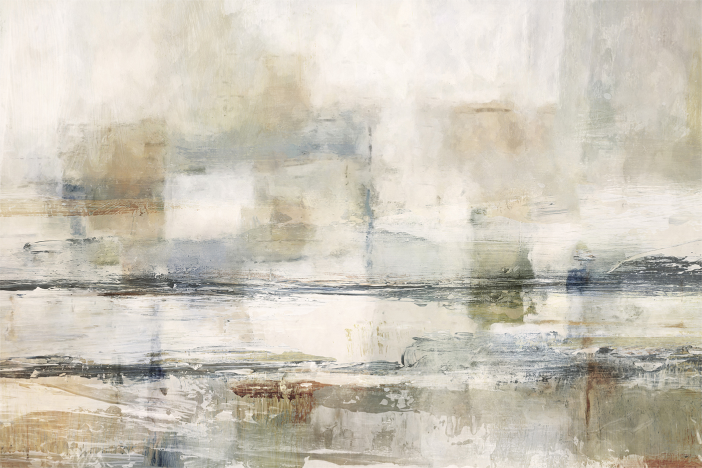 Neutral Transitional Abstract, Style B , By Nina Blue,Wall Art Canvas