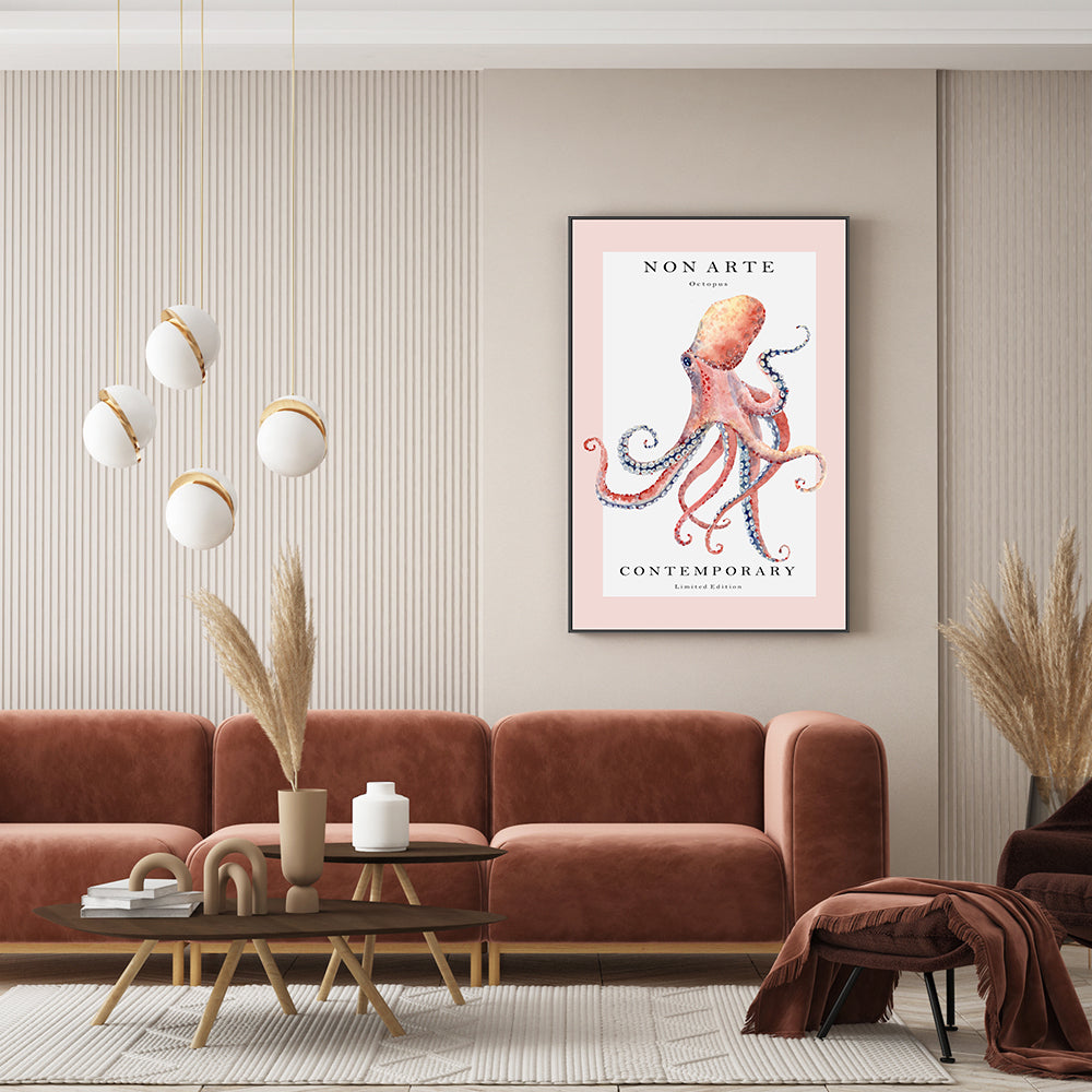 Non Arte Octopus |Wall Art Print Framed Canvas Poster – Gioia Wall Art