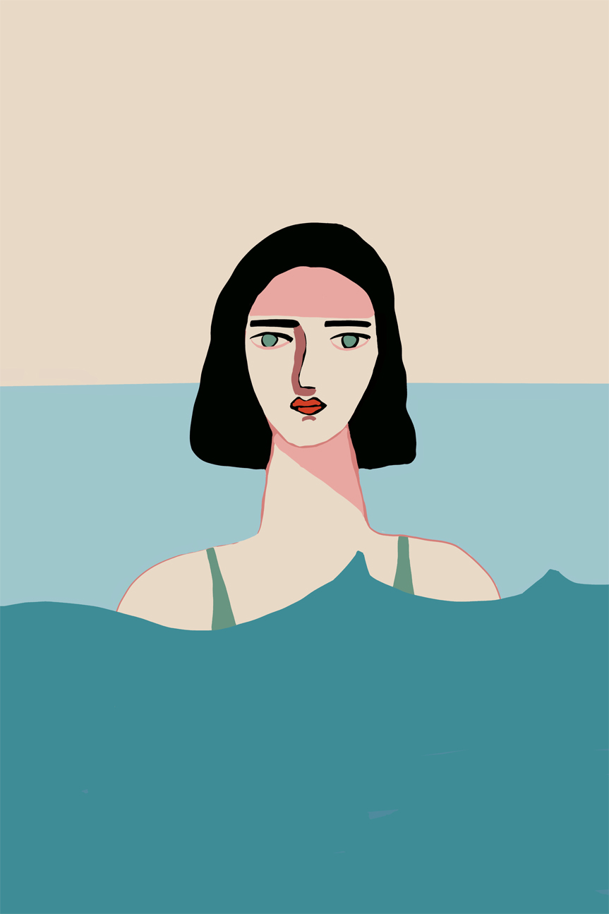 Ocean Lady , By Sharyn Bursic,Wall Art Canvas Print, Poster,Range of