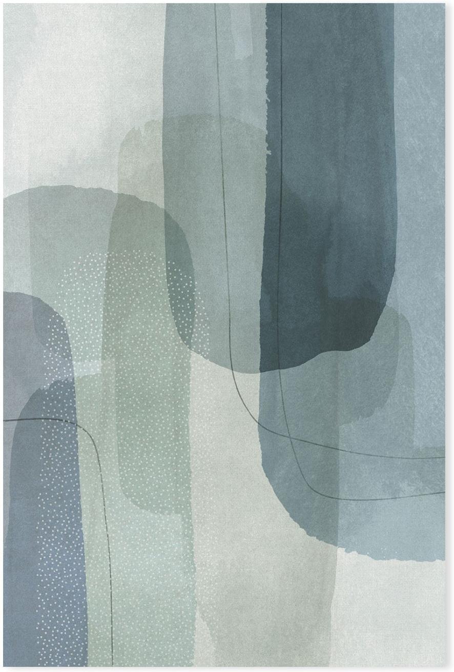 Painted Curves Green, Style A , By Dear Musketeer Studio,Wall Art