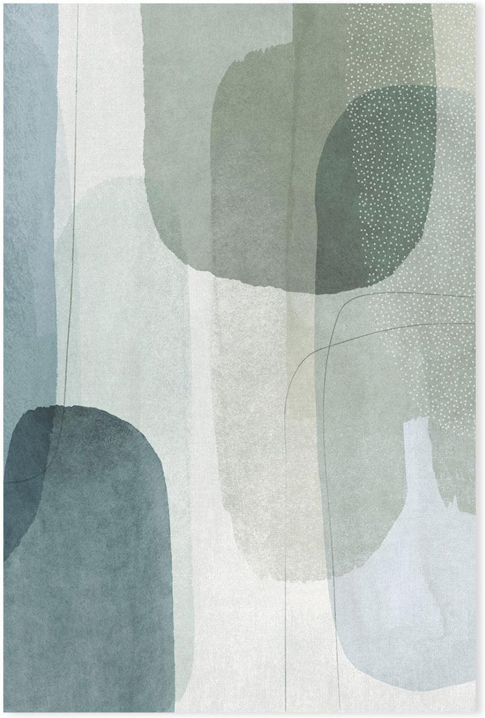 Painted Curves Green, Style B , By Dear Musketeer Studio,Canvas Wall