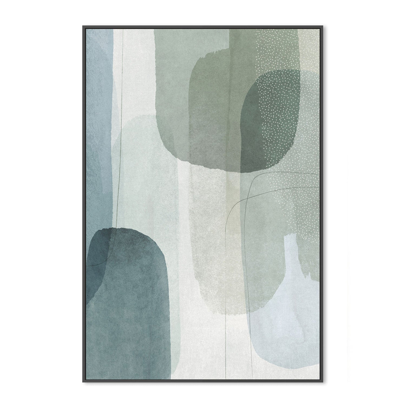 Painted Curves Green, Style B , By Dear Musketeer Studio,Canvas Wall