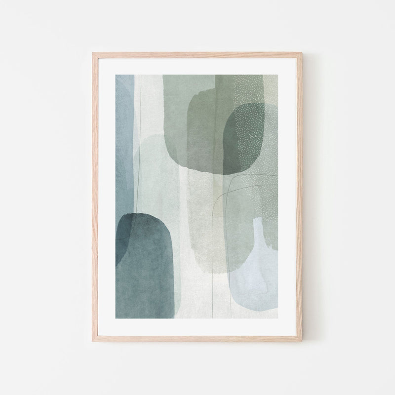 Painted Curves Green, Style B , By Dear Musketeer Studio,Canvas Wall