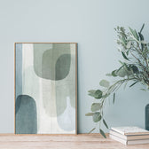 Painted Curves Green, Style B , By Dear Musketeer Studio,Canvas Wall