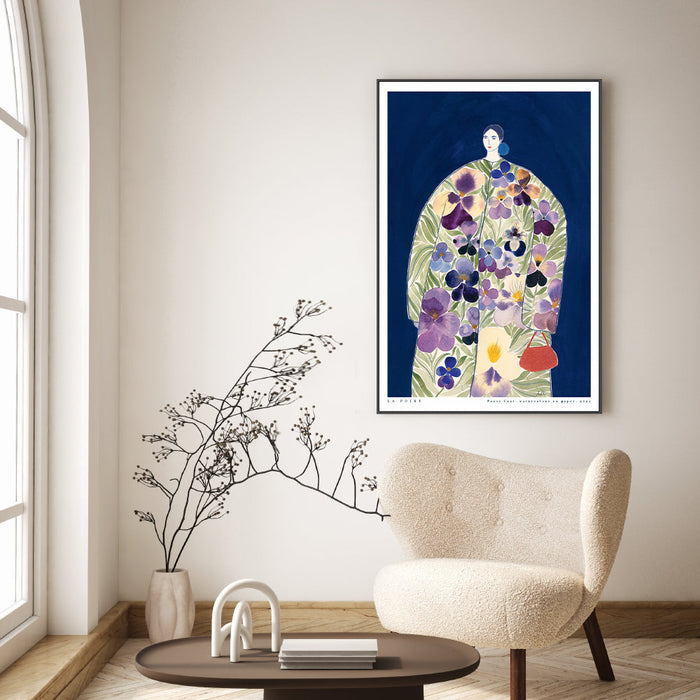 Pansy Coat , By La Poire,Wall Art Canvas Print, Poster,Range of Sizes