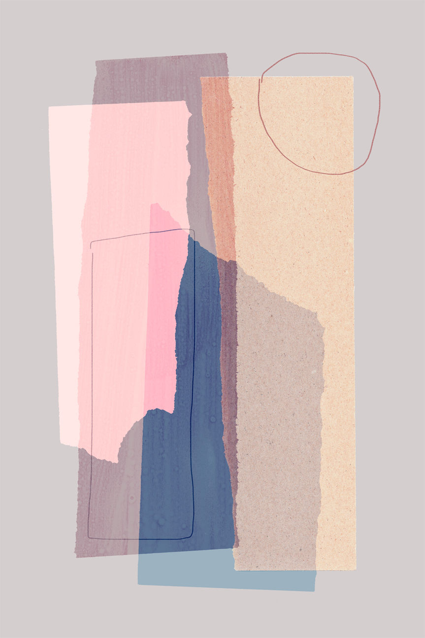 Pastel Layering, By Mareike Bohmer,Wall Art Canvas Print, Poster,Range