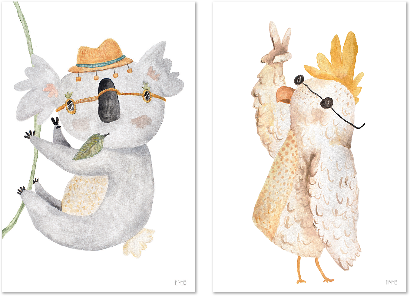 Peace Dude Crew, Set of 2 , By Pip and Phee |Wall Art Print Framed